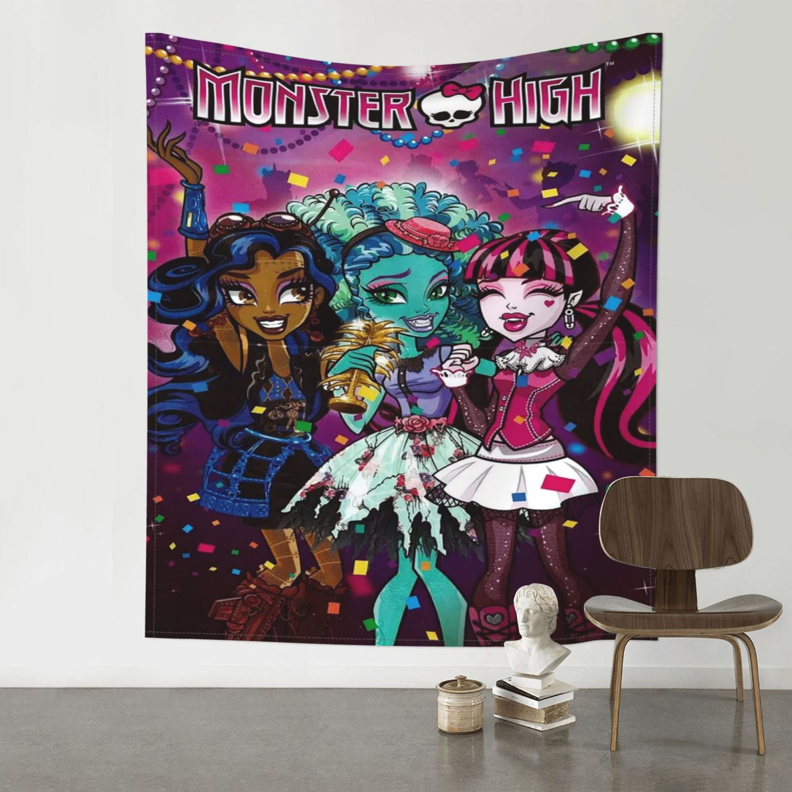 Monster High Wall Tapestry Cartoon Poster Wall Hanging Tapestry For ...