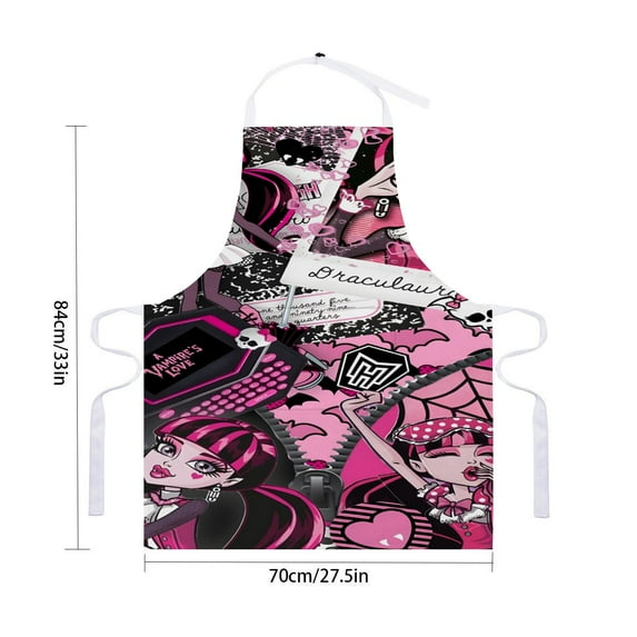 Monster High apron, waterproof with pockets, suitable for adult daily ...