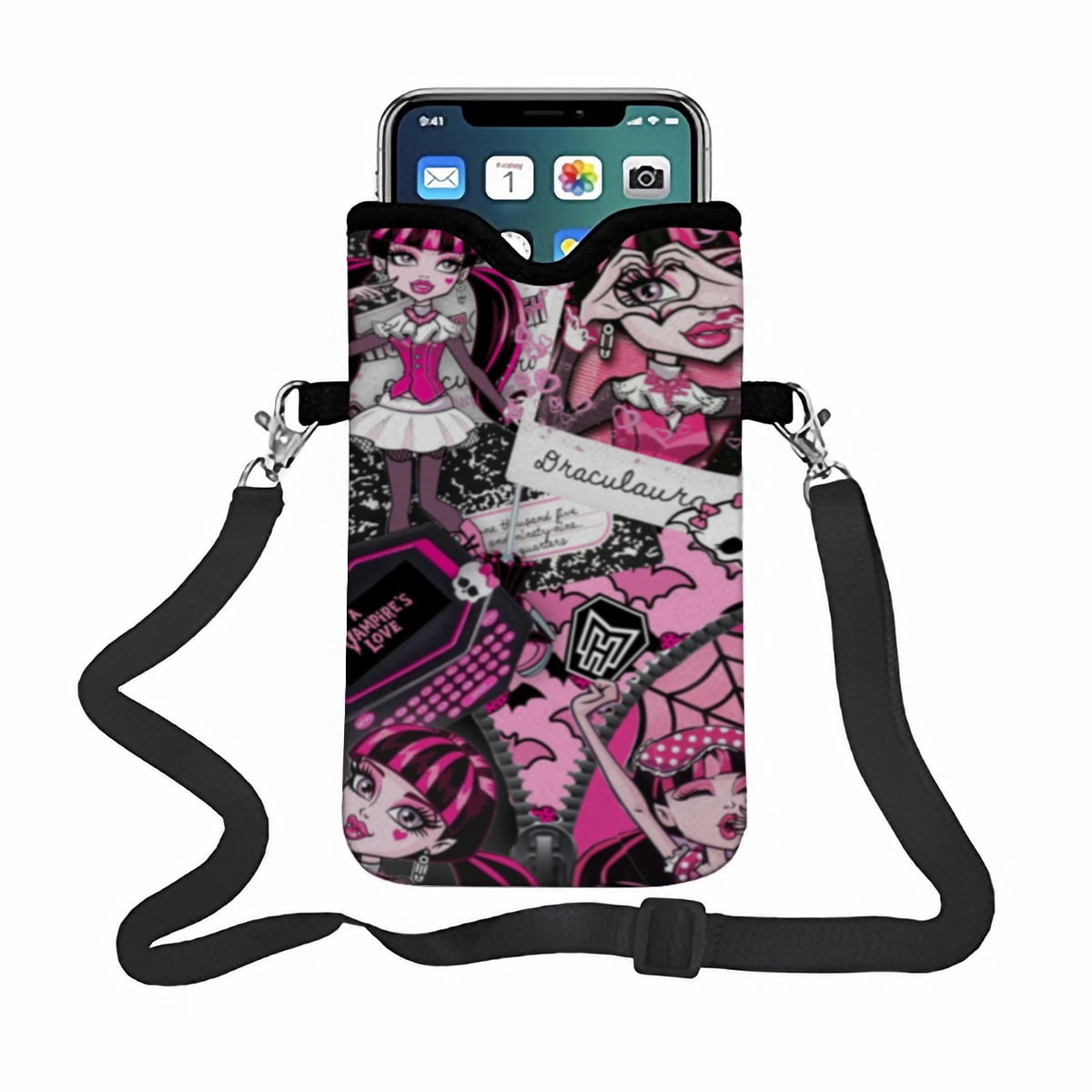 Monster High phone satchel, featuring an adjustable strap small bag ...