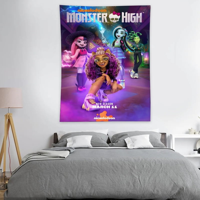 Monster High tapestry adds vibrant color and unique style to any room ...