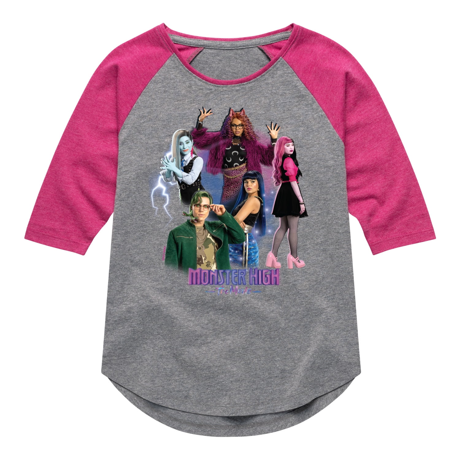 Monster High the Movie Group Photo - Toddler And Youth Girls Raglan ...