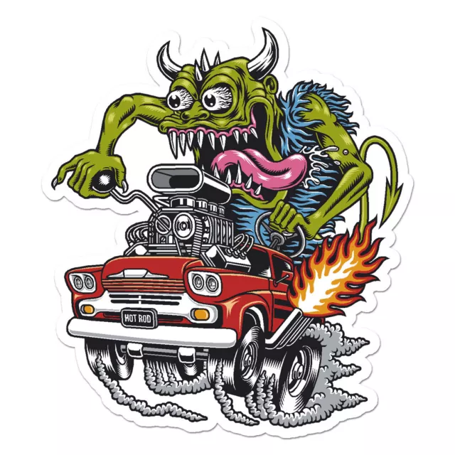 Monster Hot Rod Sticker Phone Decal Water Bottle Stickers Car Decals ...