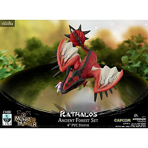 Monster Hunter AGS-CAPMHAFRATH PVC Figurine (Rathalos), Red, 4 Inchs ...