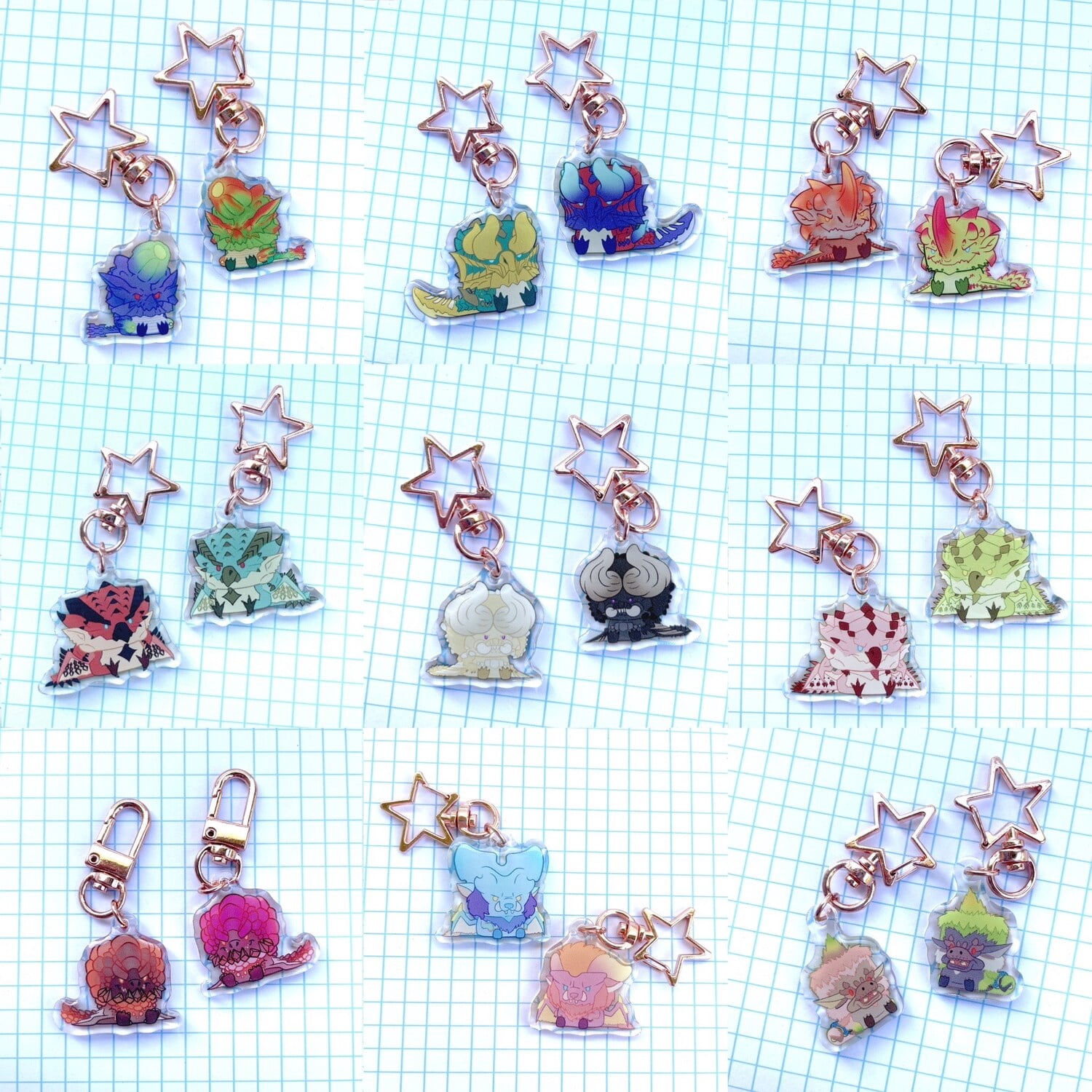Monster Hunter Acrylic Charms: Ita Bag Fillers (1 keychain) - Walmart.com