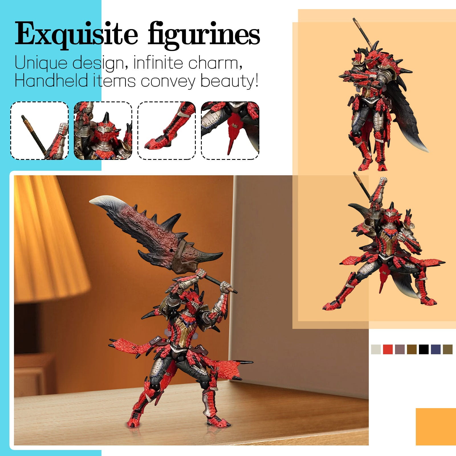 Monster Hunter Collectible Character Figures, Game Anime Characters ...