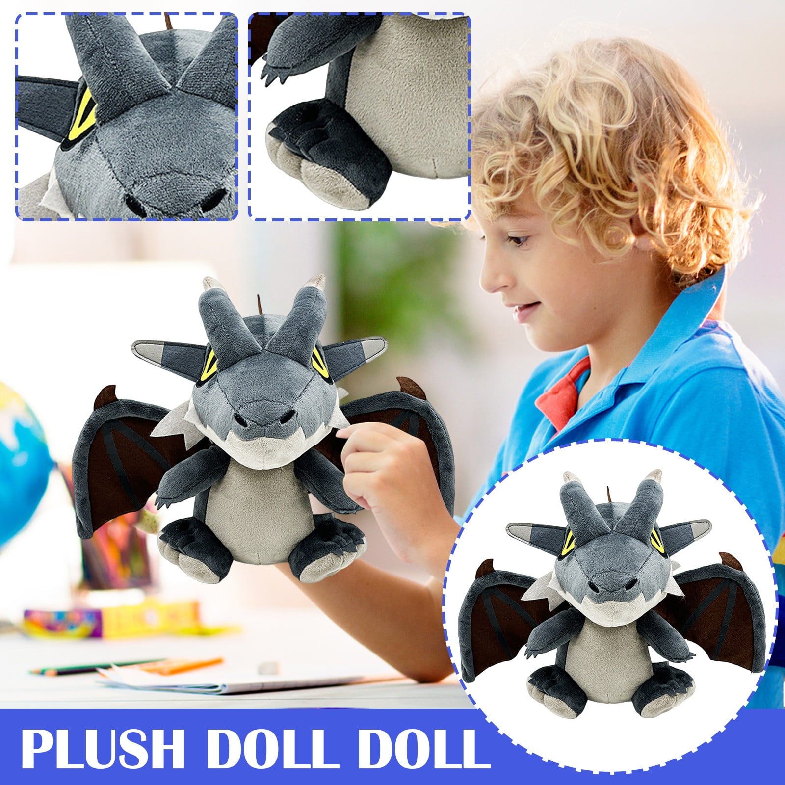 Monster Hunter Dragon Stuffed Animals,10in Little Flying Dragon - Cute ...