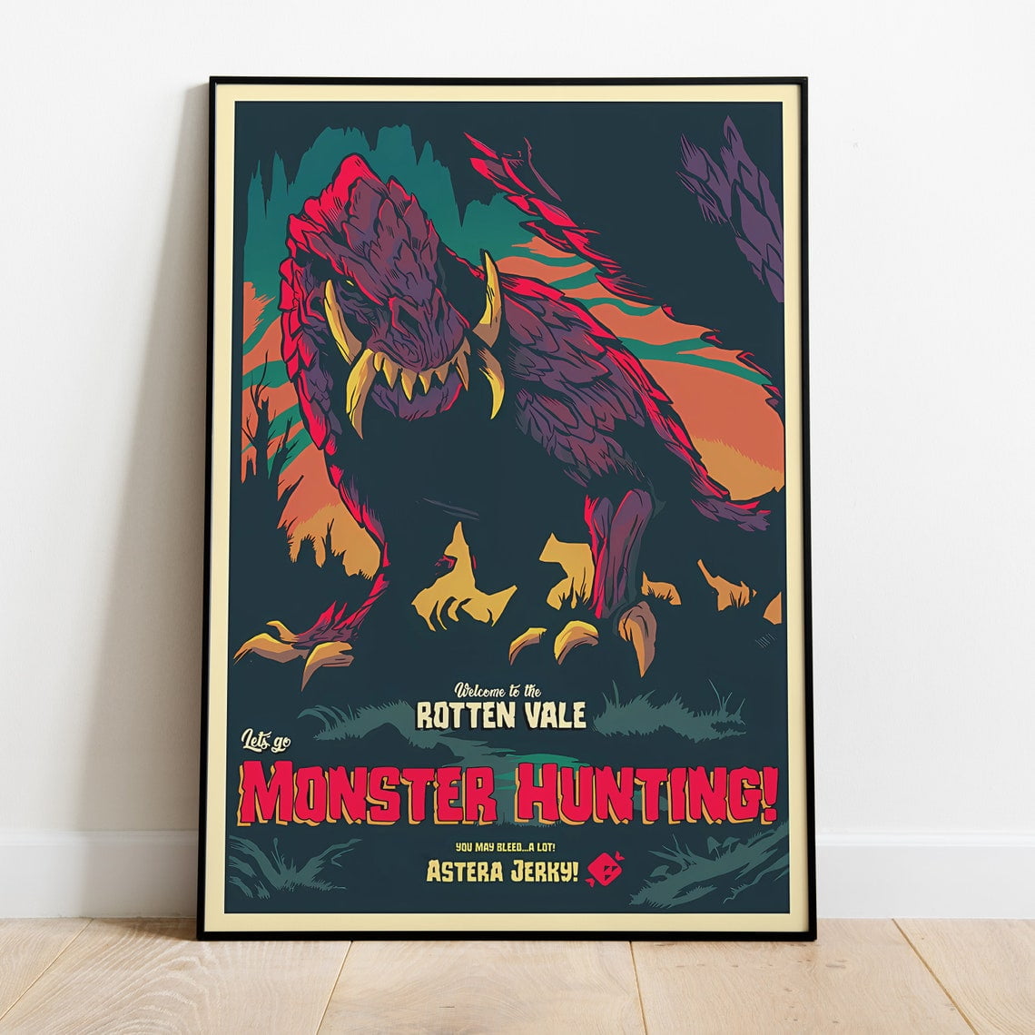 Monster Hunter Game Poster, Wall Art & Fine Art Print, Home Decor, Game ...