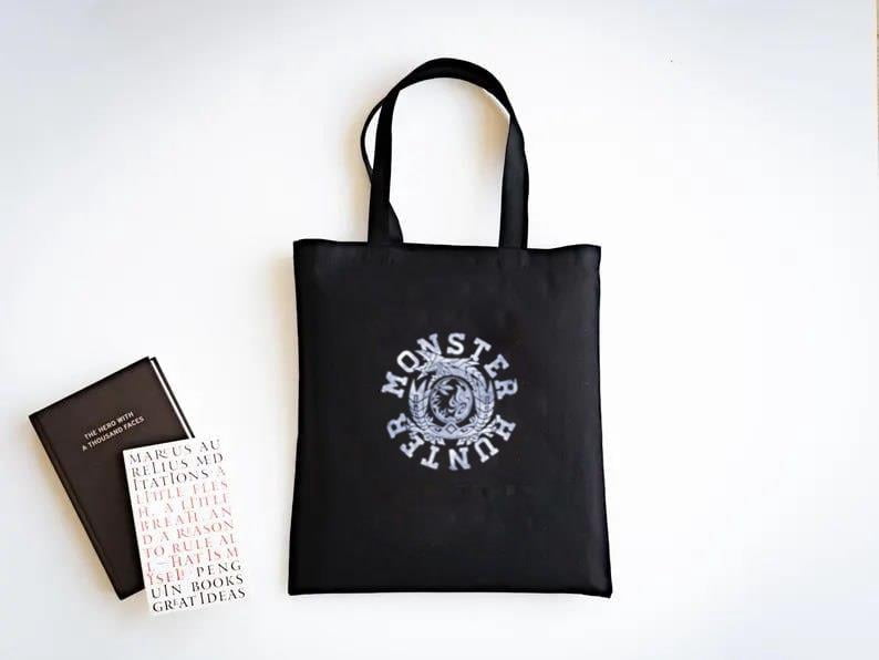 Monster Hunter MH Circle Video Game Logo Art Graphic Tote Bag Emblem ...