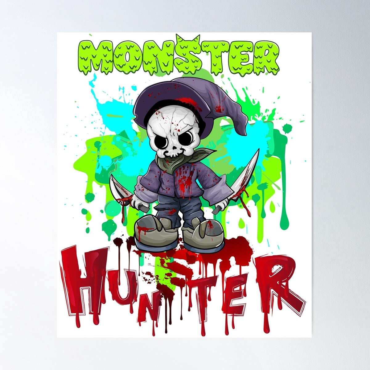 Monster Hunter Skeleton: Spooky And Stylish Poster Wall Art, Modern ...