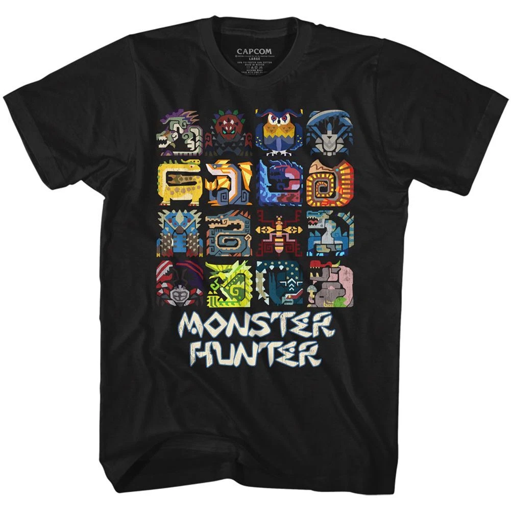 Monster Hunter Symbols Black Gaming Shirt | eBay - Walmart.com