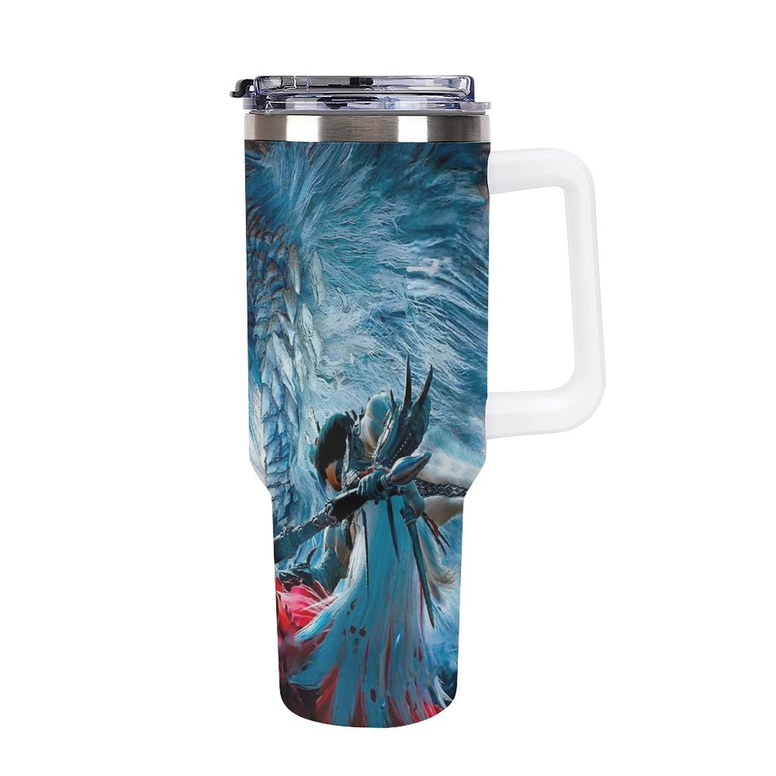 Monster Hunter Wilds 40oz Water Bottle Fits in Cup Holder Stainless ...