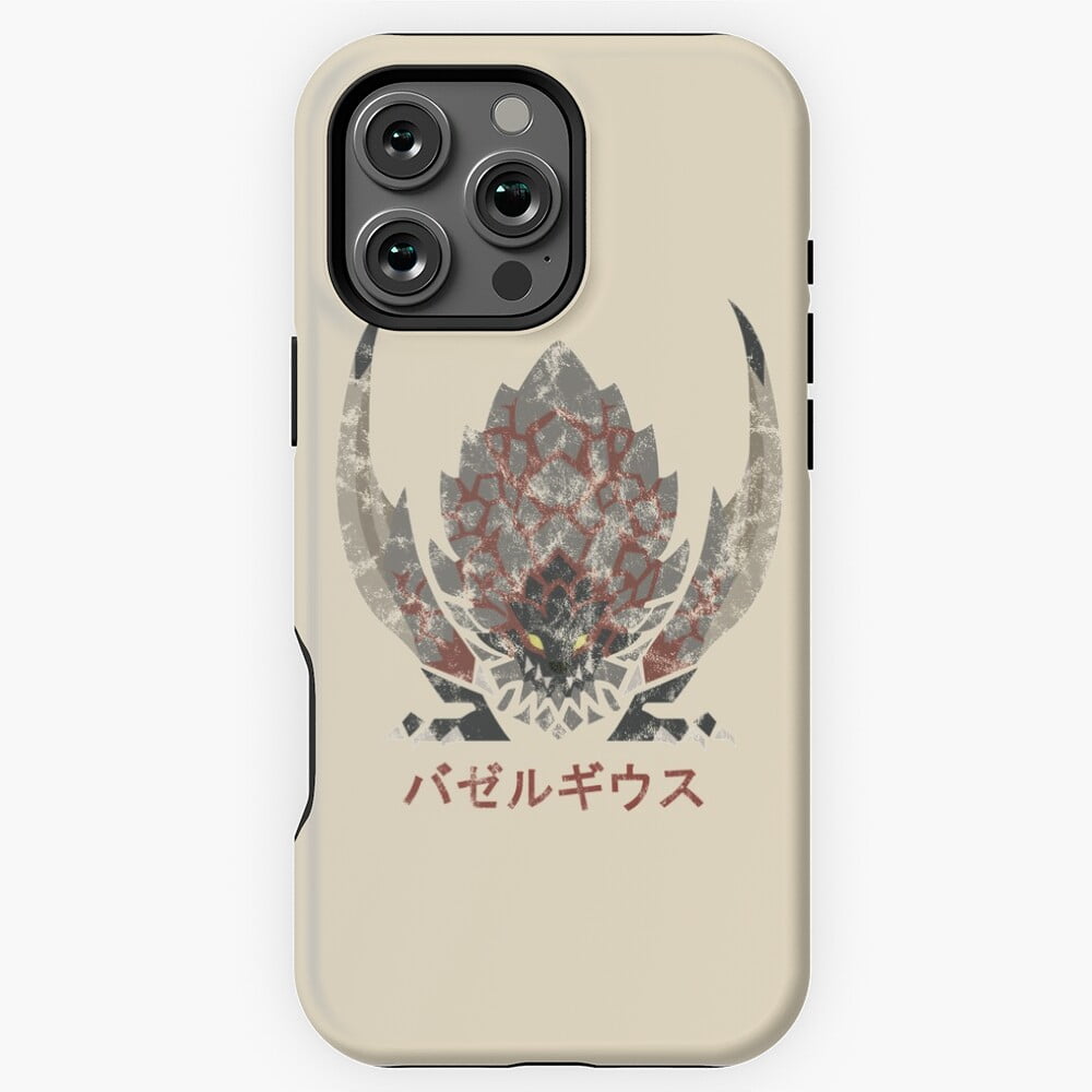 Monster Hunter World Bazelgeuse Kanji Icon Phone Case for iPhone 16 15 ...