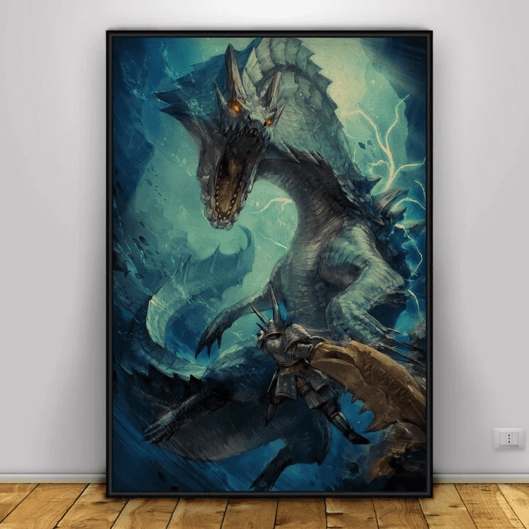 Monster Hunter World Game Poster&Canvas Wall Art Wall Prints 1 ...