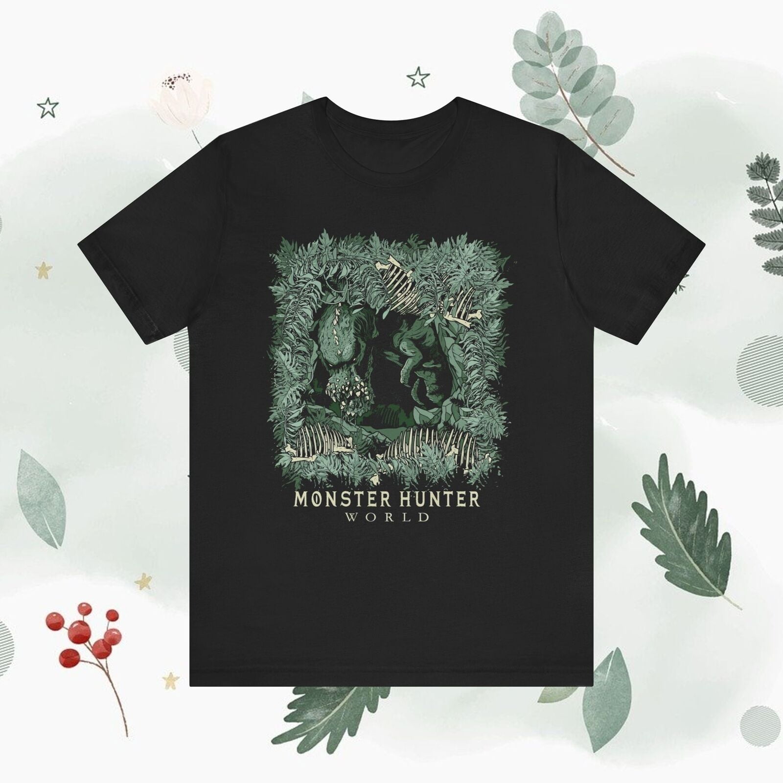 Monster Hunter World T-shirt, Monster Hunter, RPG, Capcom, Rathalos ...