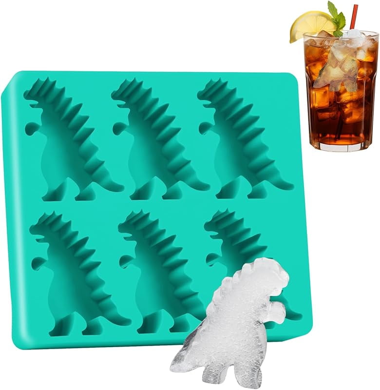 Monster Ice Mold,Bigfoot Ice Mold,Dinosaur Ice Cube Tray,6 Cavity ...