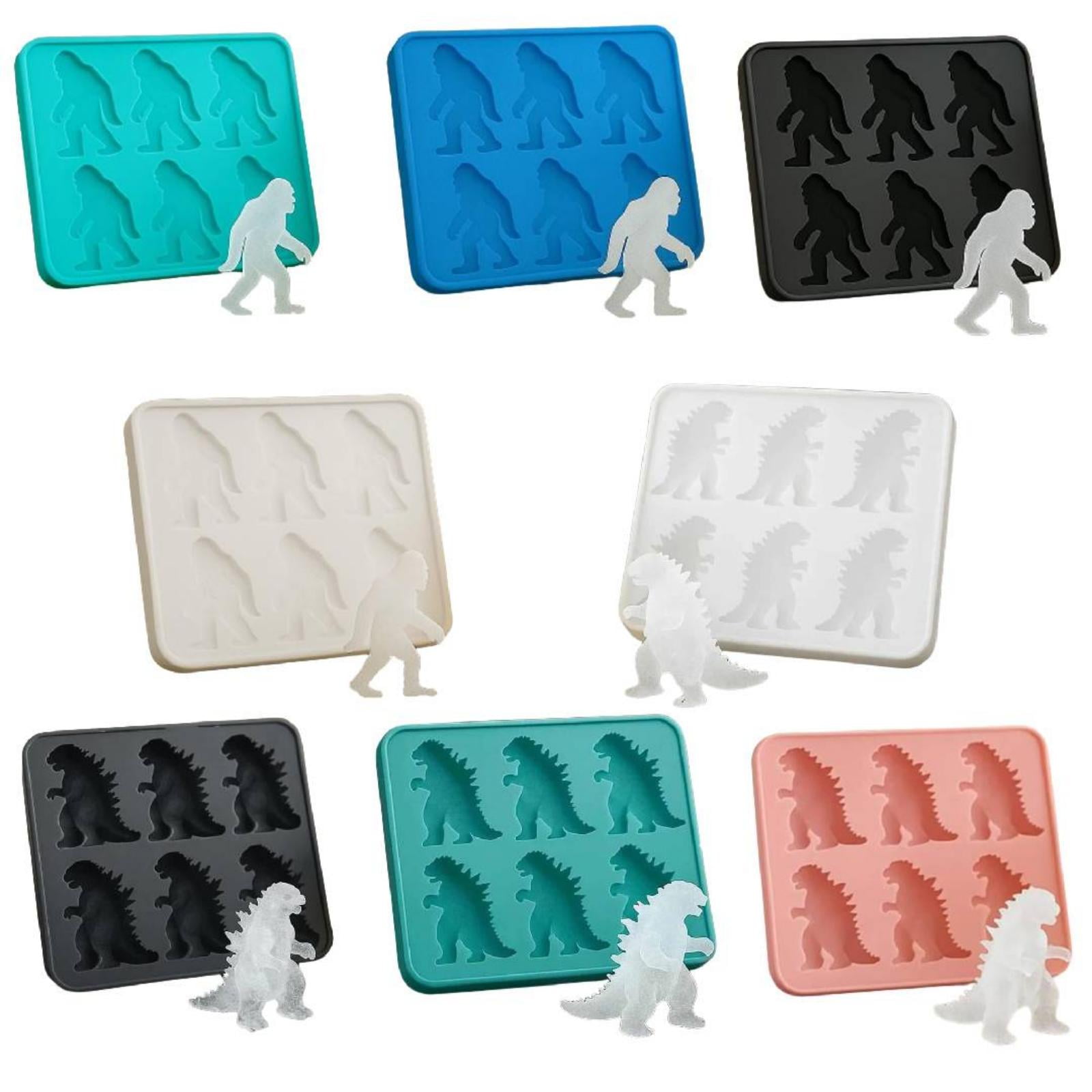 Monster Ice Mold, Dinosaur Ice Cube Mold, 6 Cavity Silicone Ice Tray ...