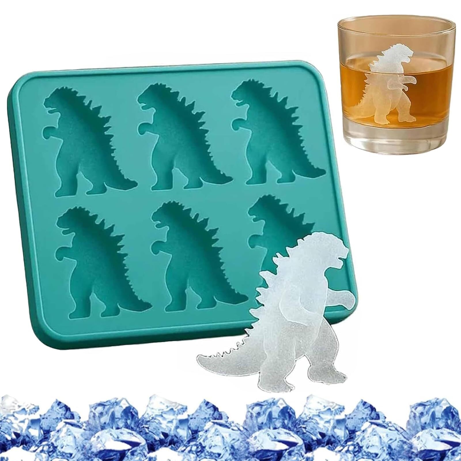 Monster Ice Mold, Dinosaur Ice Cube Tray, Food Grade Silicone Ice Cube ...