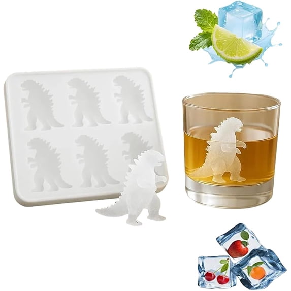 Monster Ice Mold, Monster Ice Cube, Dinosaur Icy Cube Tray, Silicone ...