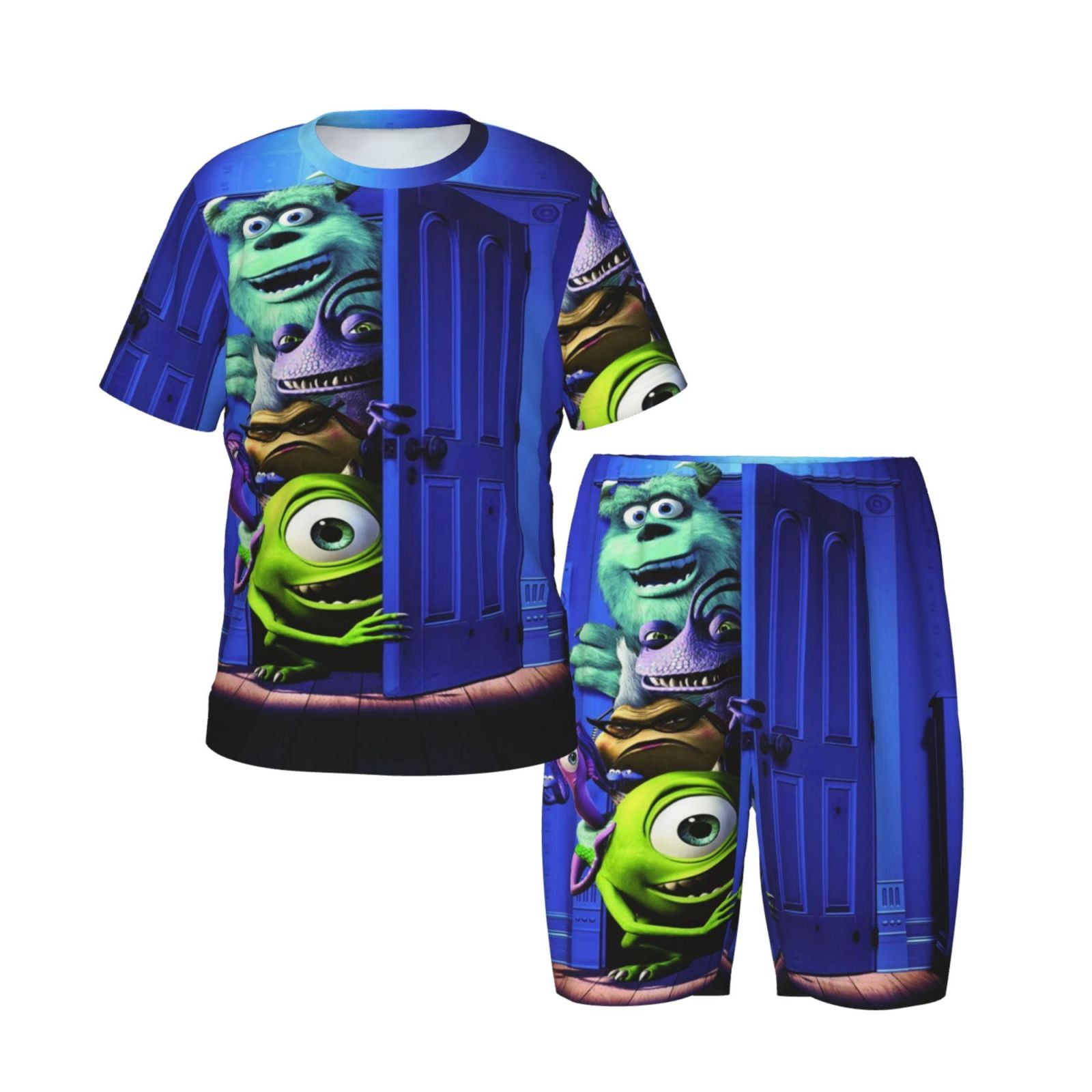 Monster Inc 2-Piece Cozy Pajamas Short Sleeve Cool Summer Short Set Kid ...