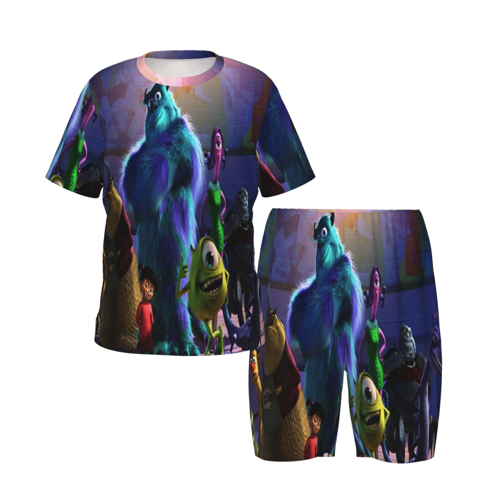 Monster Inc 2-Piece Cozy Pajamas Short Sleeve Cool Summer Short Set Kid ...