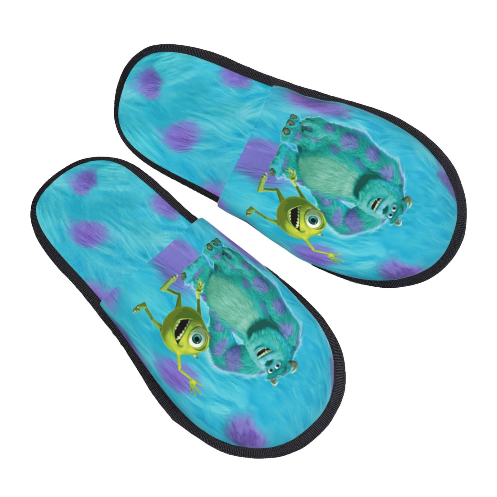Monster Inc Furry Slippers for Women Girls,Fuzzy House Slippers Winter ...