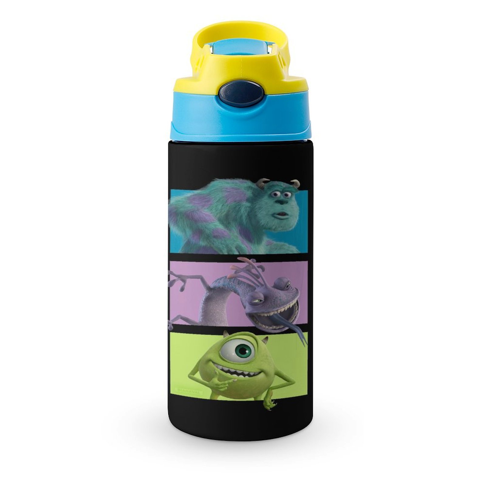 Monster Inc Kids Water Bottle with Straw Lid 12oz Stainless Steel ...