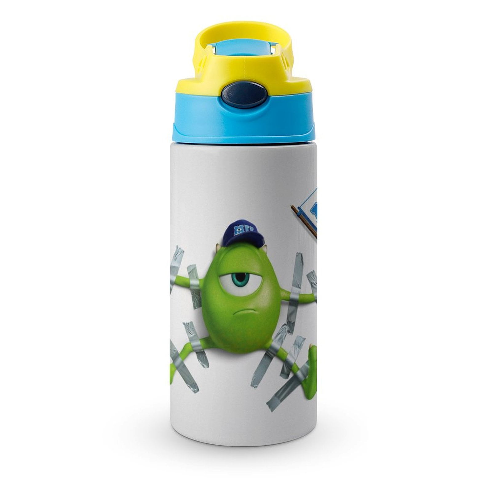 Monster Inc Kids Water Bottle with Straw Lid 12oz Stainless Steel ...