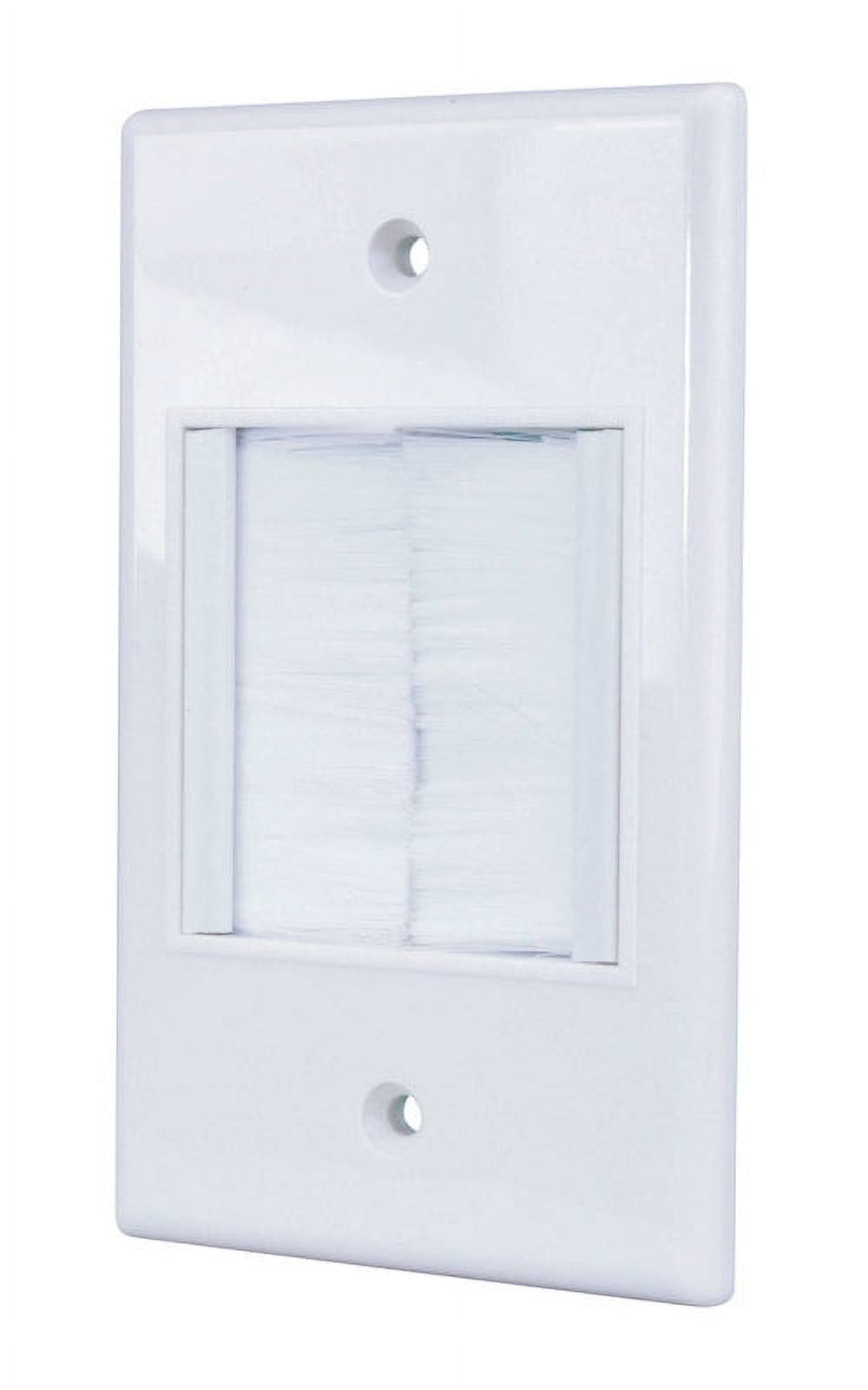 Monster JHIU0070 Just Hook It Up Econo Brush Cable Feed-Thru Wallplate ...