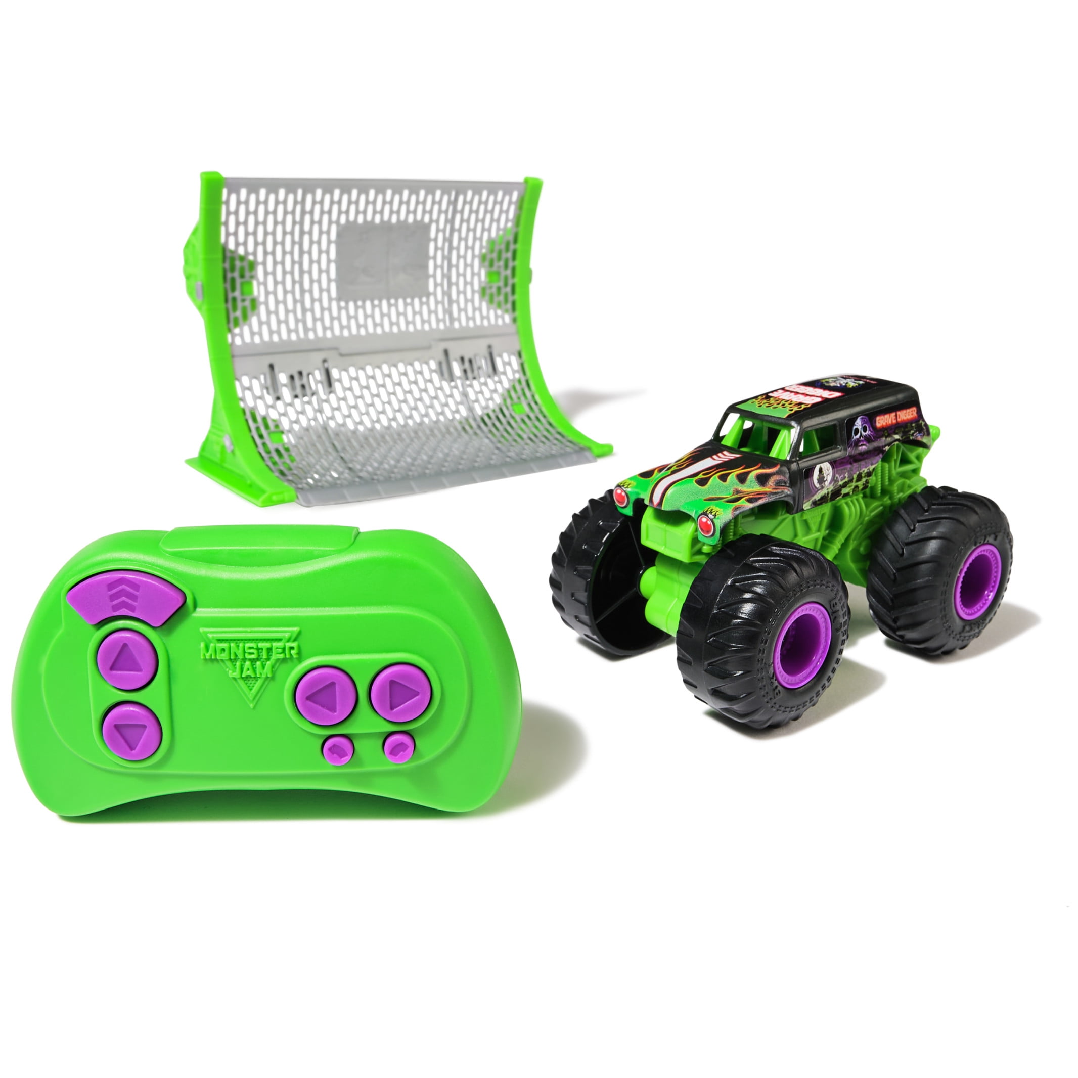 Monster Jam, 1:64 Grave Digger Remote Control Monster Truck Vehicle ...