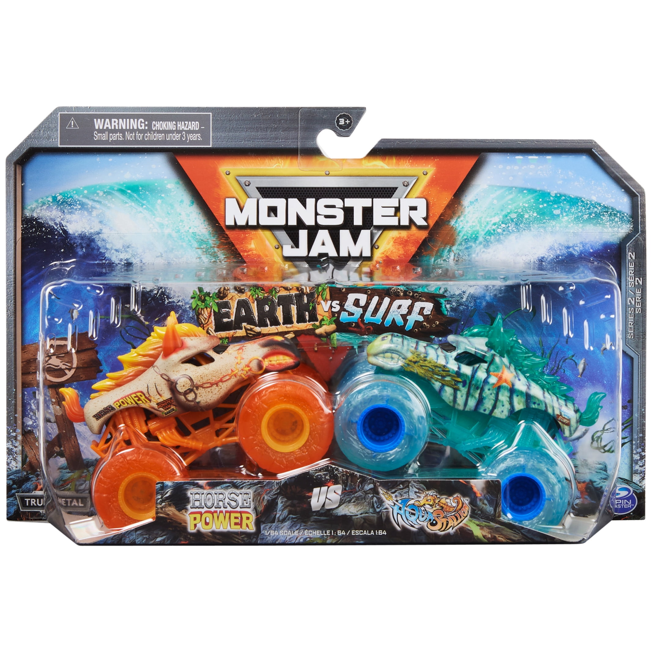 Monster Jam, 1:64 Scale Die-Cast Monster Trucks 2-Pack (Styles May Vary ...