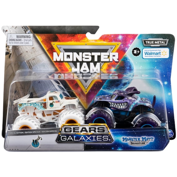 Monster Jam Gears vs Galaxies 1:64 Scale Die-Cast Truck Toy, Max-D vs ...