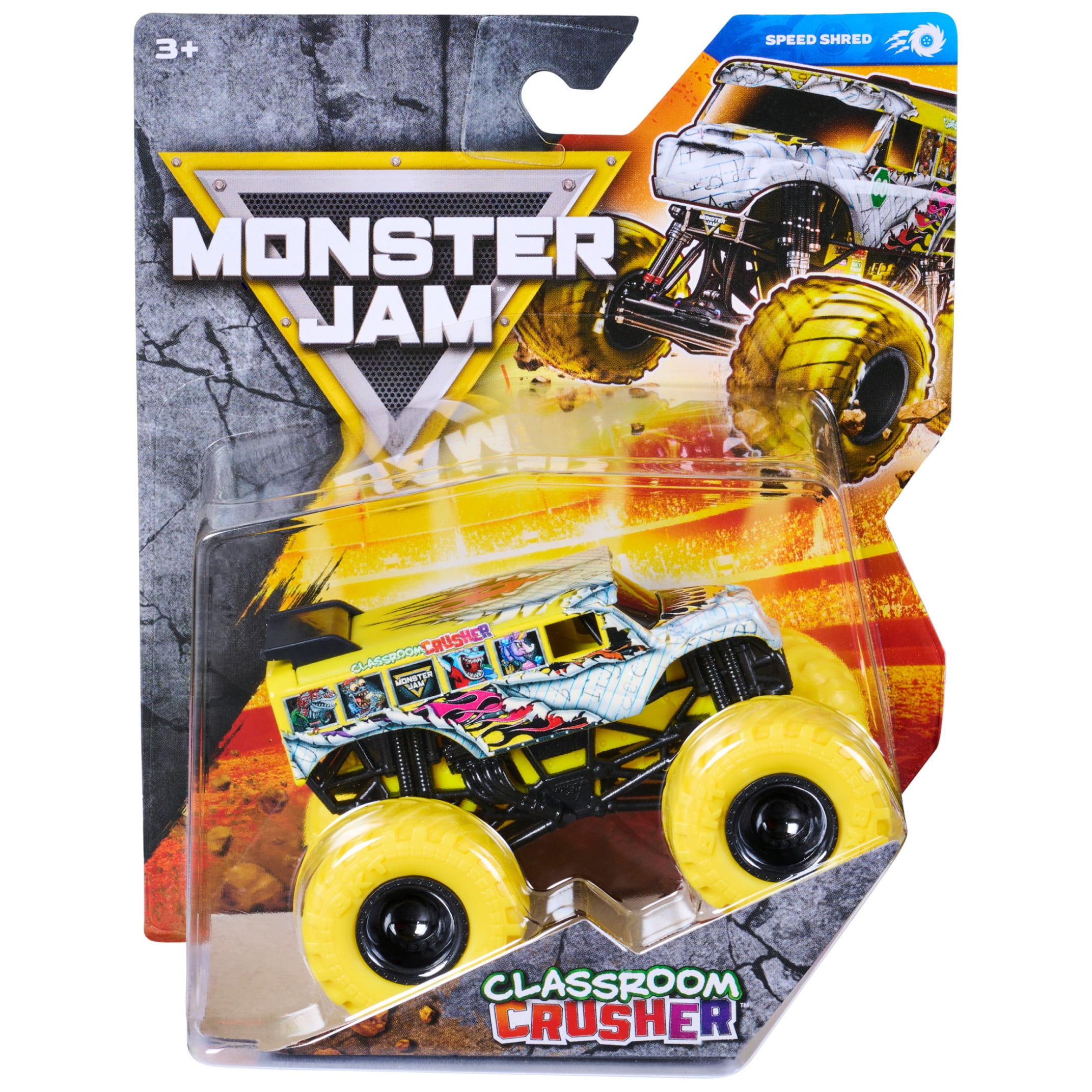 Monster Jam, Official Classroom Crusher Monster Truck, Die-Cast Vehicle ...