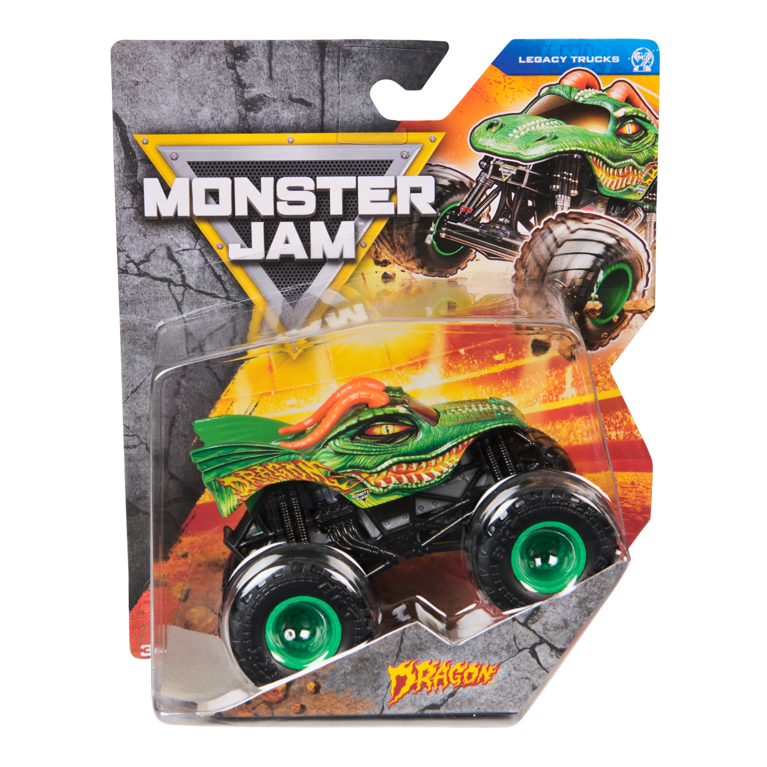 Monster Jam, Monster Truck, Dragon 1:64 Scale, Official Replica ...