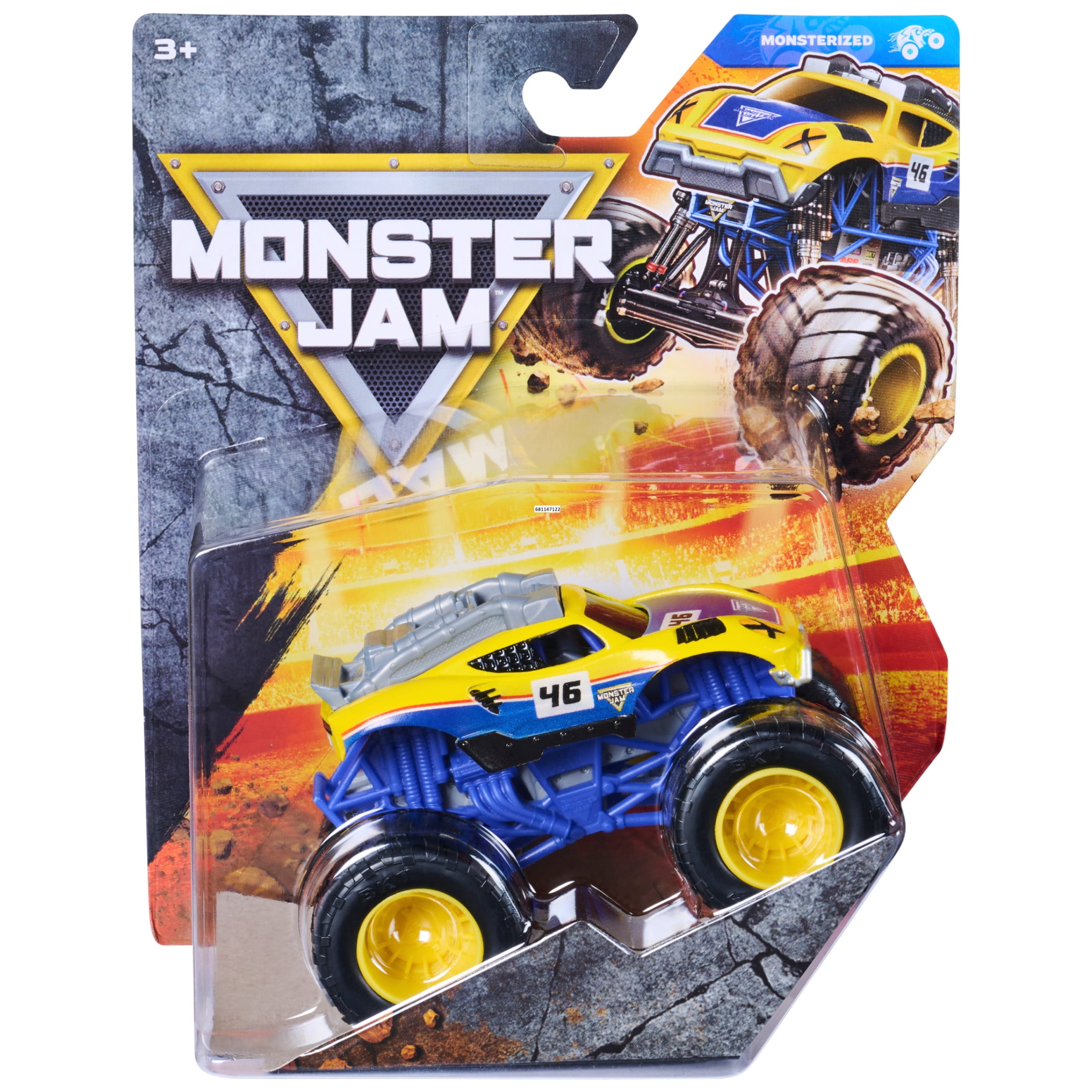 Monster Jam, Official Sports Car Monster Truck, Die-Cast Vehicle, 1:64 ...