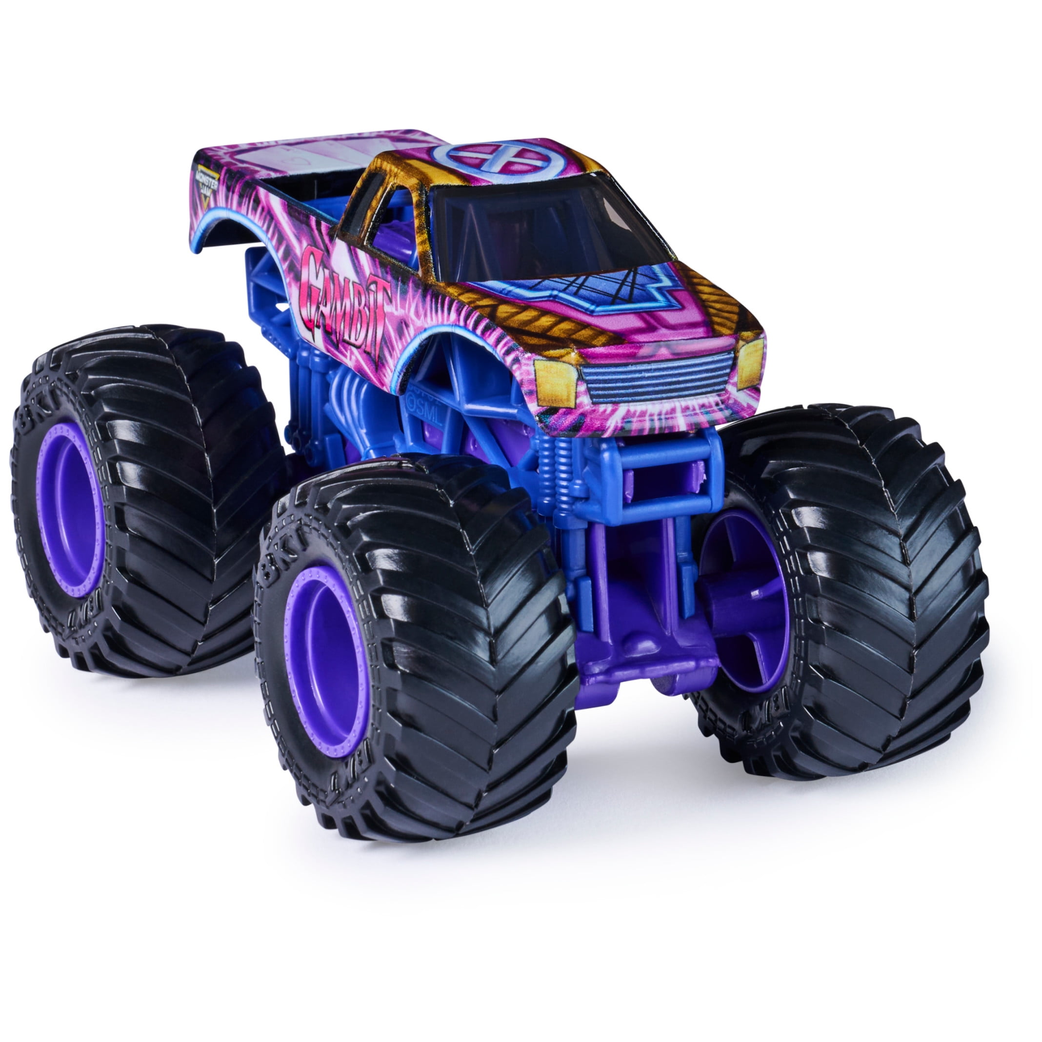 Monster Jam, Marvel Official Gambit Monster Truck, Die-Cast Vehicle, 1: ...