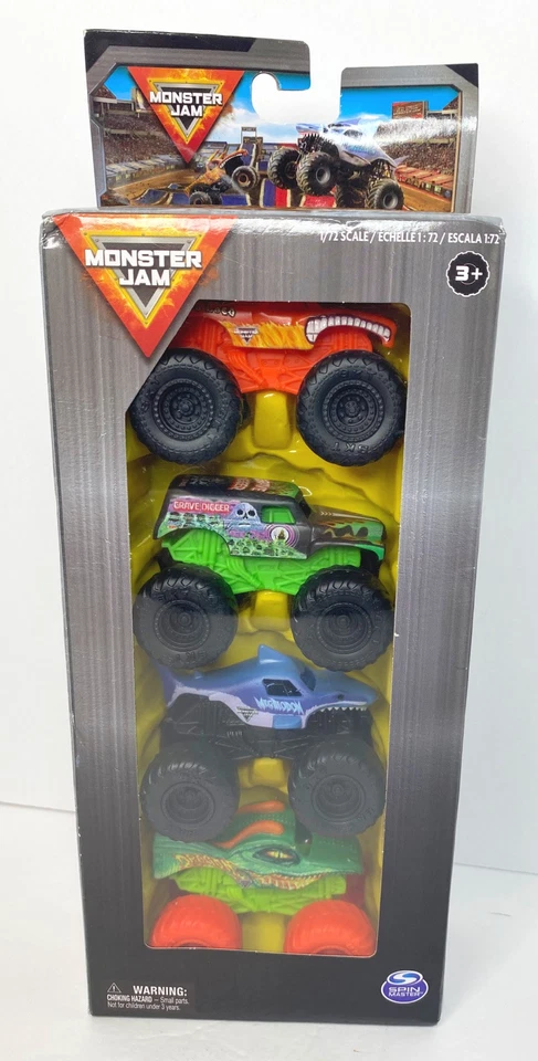 Monster Jam 4-Pack 1:72 Scale Monster Truck Set - Walmart.com