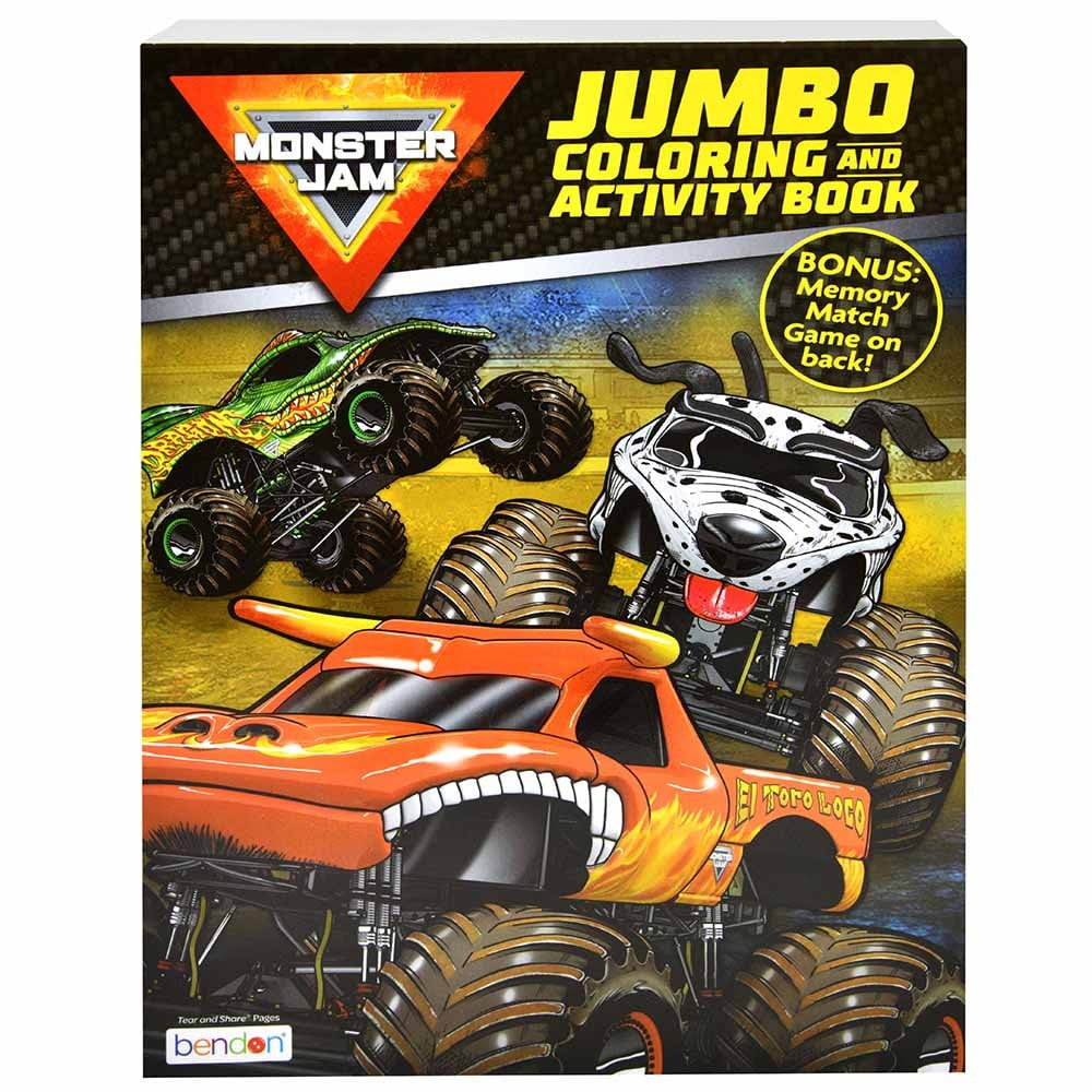 Monster Jam 80 pg Coloring Book, 7.75" x .25" x 10.7" - Walmart.com
