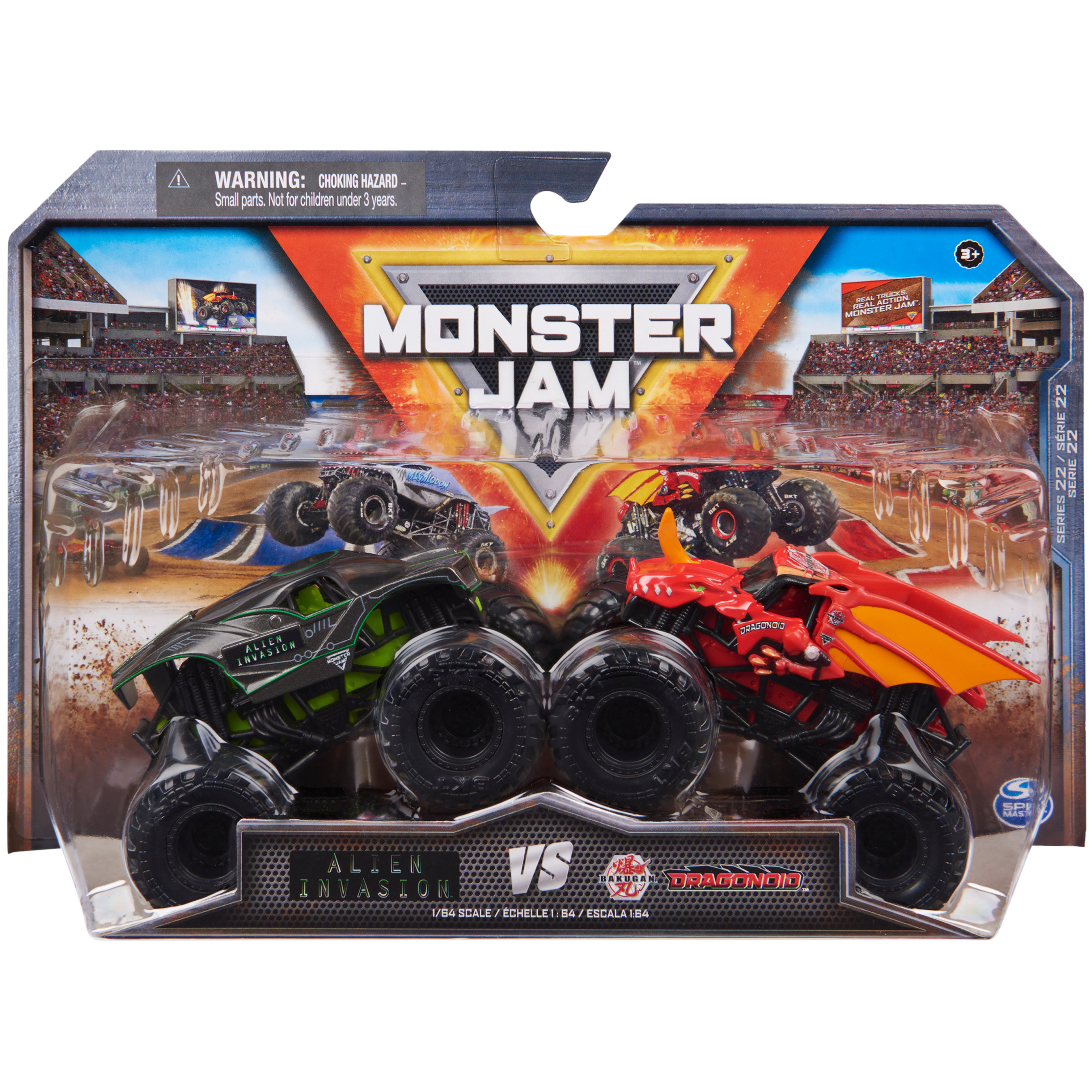 Monster Jam Alien Invasion Vs. Bakugan Dragonoid - 1:64 Scale Monster ...
