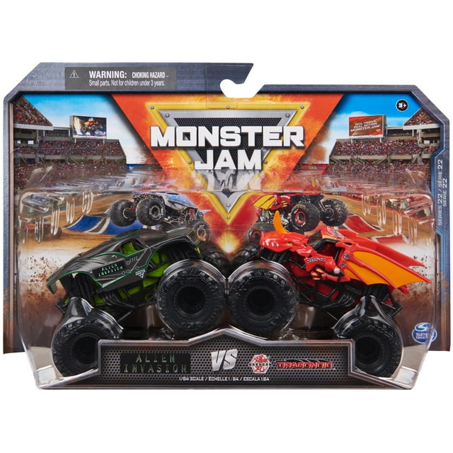 Monster Jam Alien Invasion Vs. Bakugan Dragonoid - 1:64 Scale Monster ...