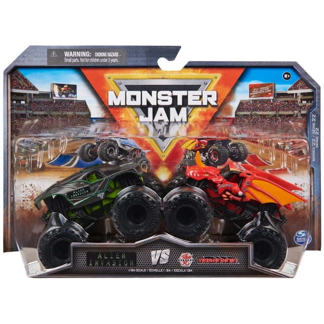 Monster Jam Alien Invasion Vs. Bakugan Dragonoid - 1:64 Scale Monster ...