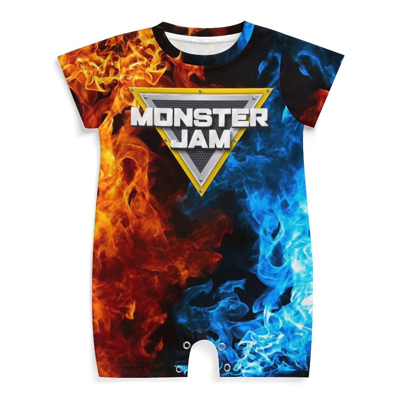 Monster Jam Baby Romper, Short Sleeve Pajamas for Baby Boy Girl ...