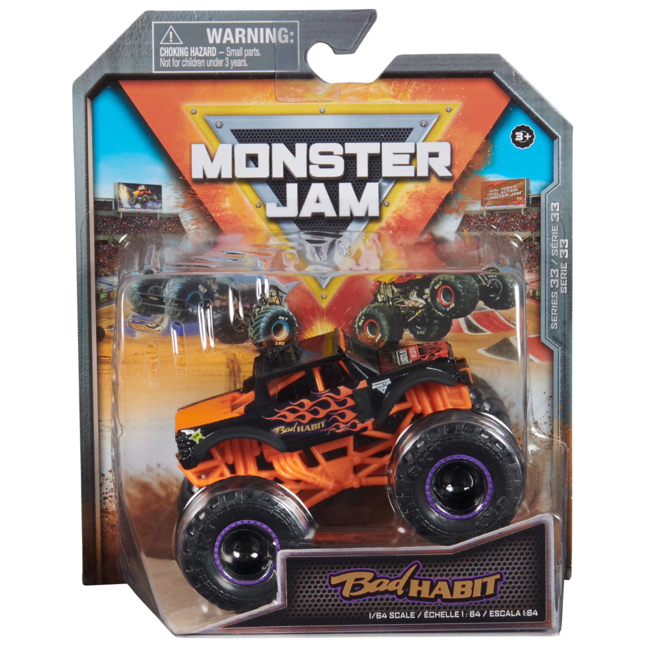 New Monster Jam Bad Habit - Kids 1:64 Scale Monster Trucks, Toys for ...