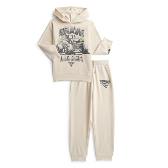 Monster Jam Boys Long Sleeve Graphic Hoodie with Joggers Set, 2-Piece ...