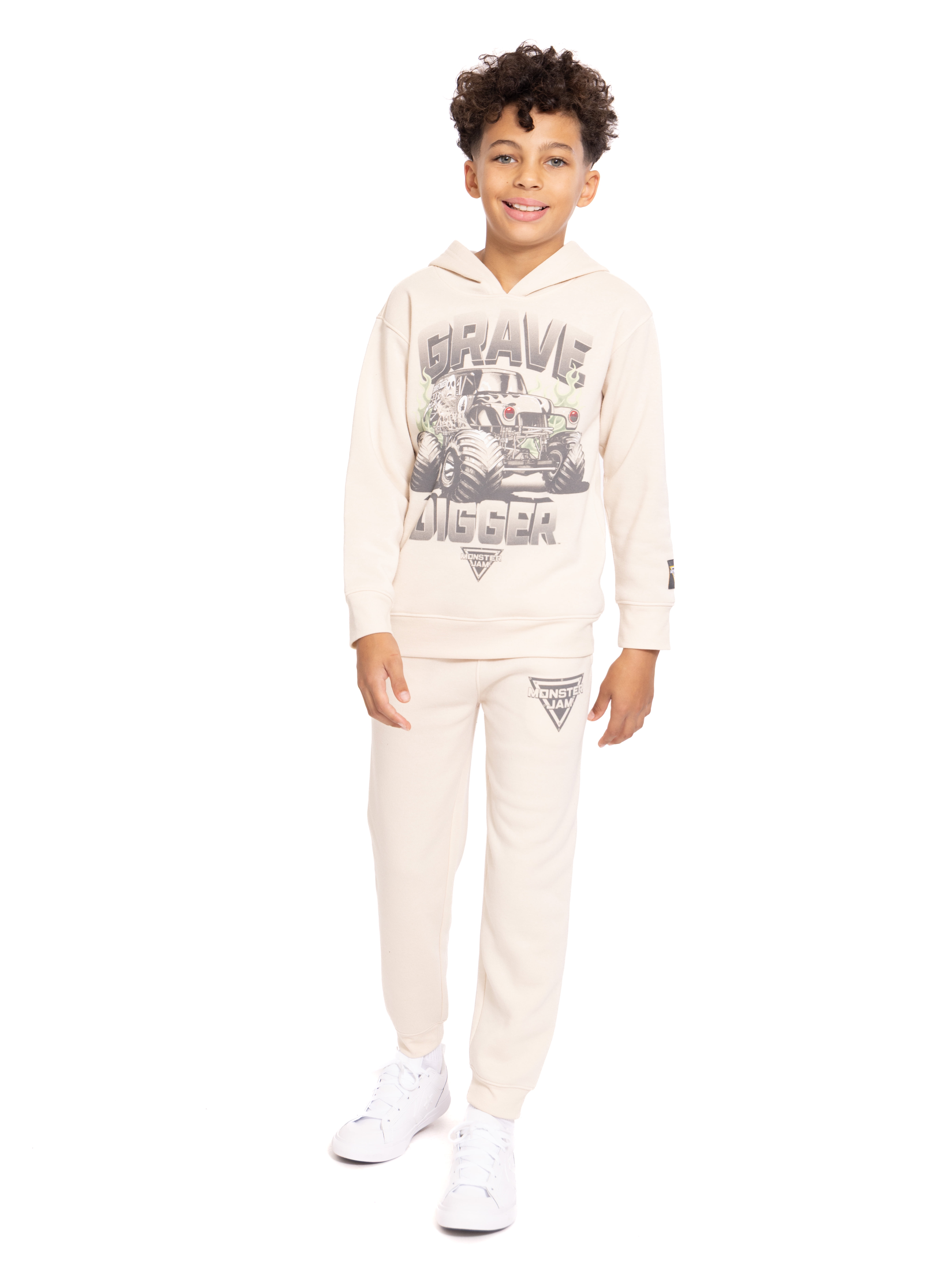 Monster Jam Boys Long Sleeve Graphic Hoodie with Joggers Set, 2-Piece ...