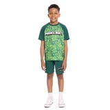 Minecraft Boys Active Printed Short Sleeve Tee and Matching Shorts, 2 ...