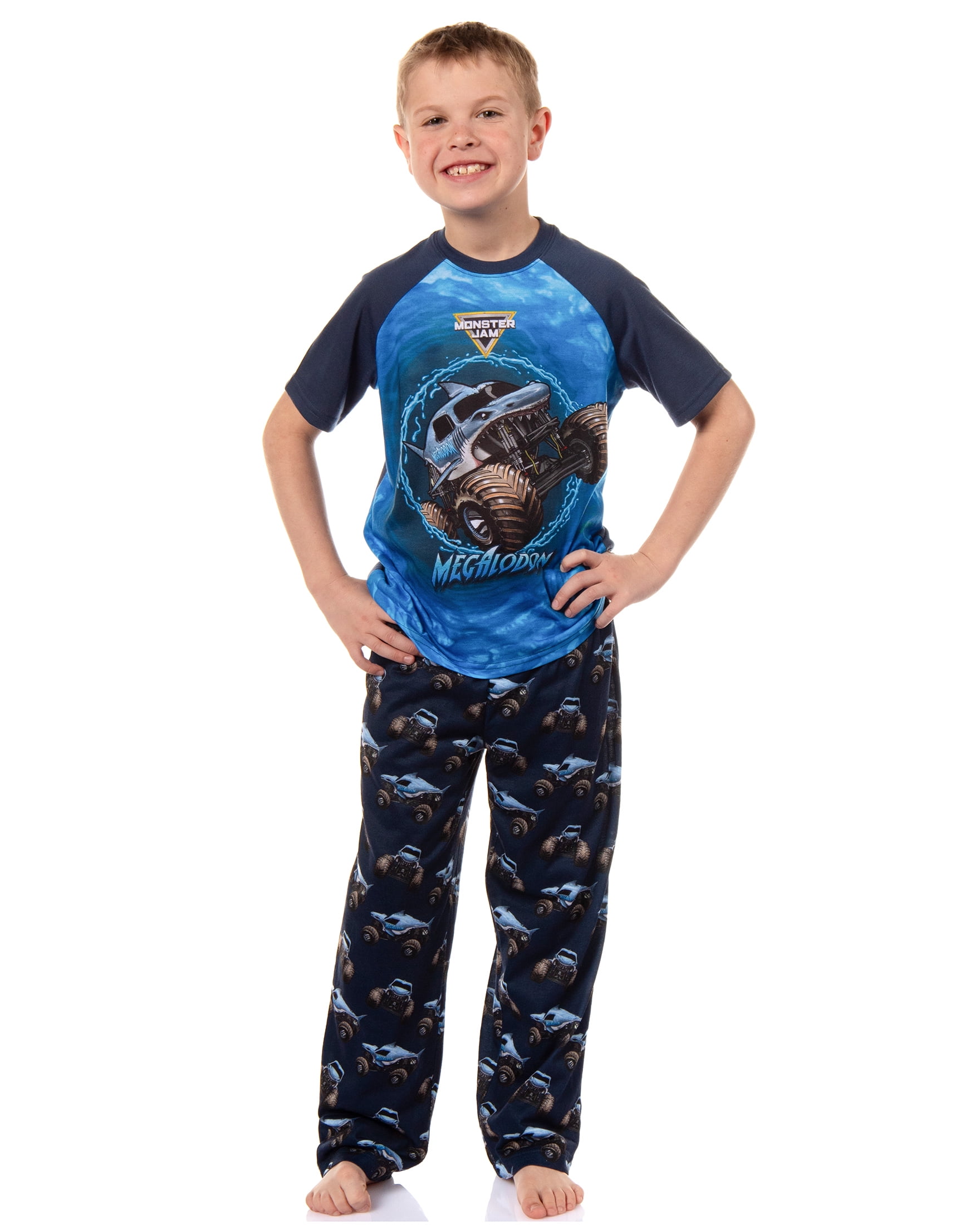 Monster Jam Boys' Megalodon Predator Truck Sleep 2 Piece Short Sleeve ...