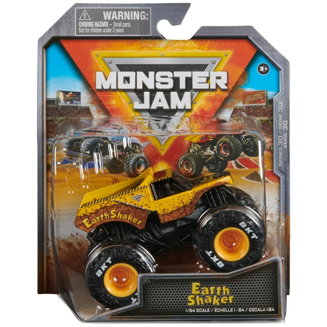Monster Jam Earth Shaker - Kids 1:64 Scale Die-Cast Monster Trucks ...