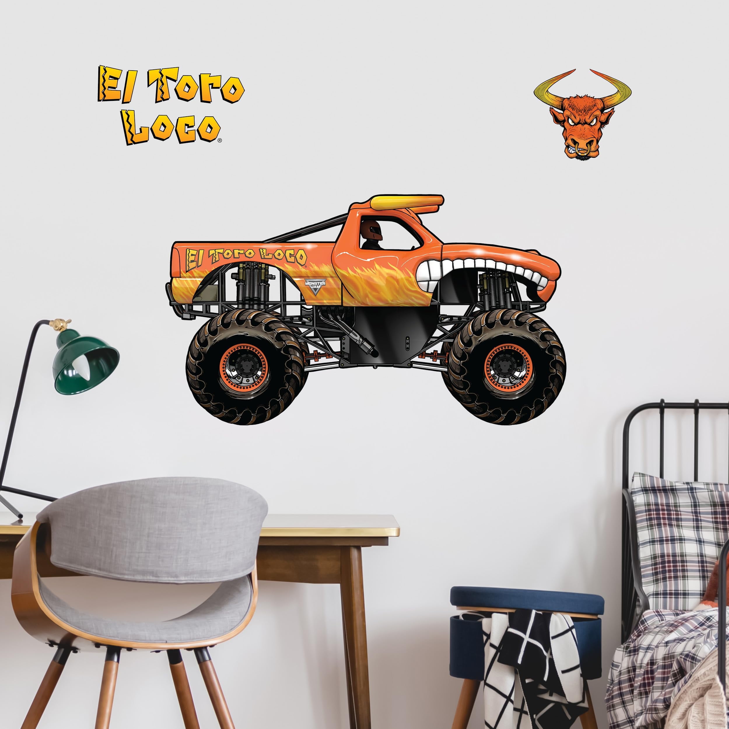 Monster Jam El Toro Loco Truck Wall Decal - Large 21" Wide Monster ...