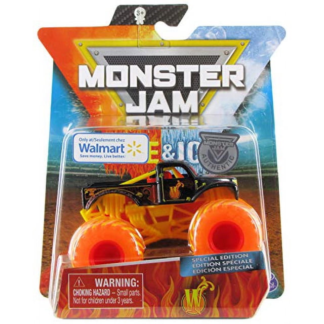 Monster Jam Fire & Ice Edition 1:64 Scale Truck Play Vehicle - Walmart.com