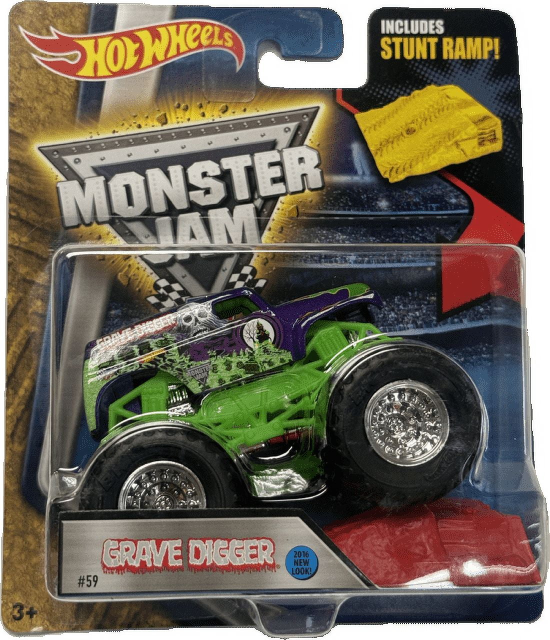 Monster Jam GRAVE DIGGER 2016 Includes STUNT RAMP #59 1:64 SCALE ...